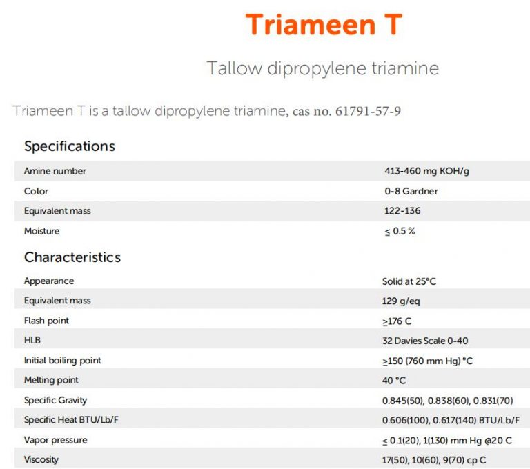TRIAMIN T,Tallow Dipropylene Triamine,cas 61791-57-9